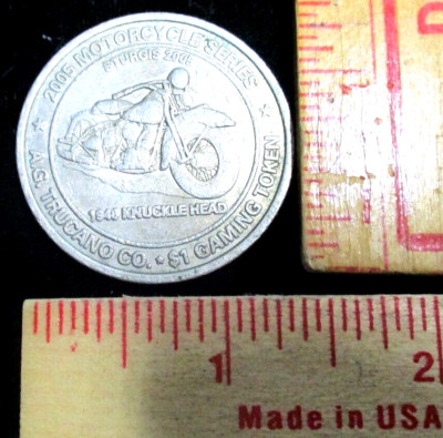 2005 Sturgis coin Deadwood Harley collectible token motorcycle rally ...