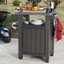 Keter 228833 Unity Indoor/Outdoor BBQ Entertainment Storage Table/Prep ...