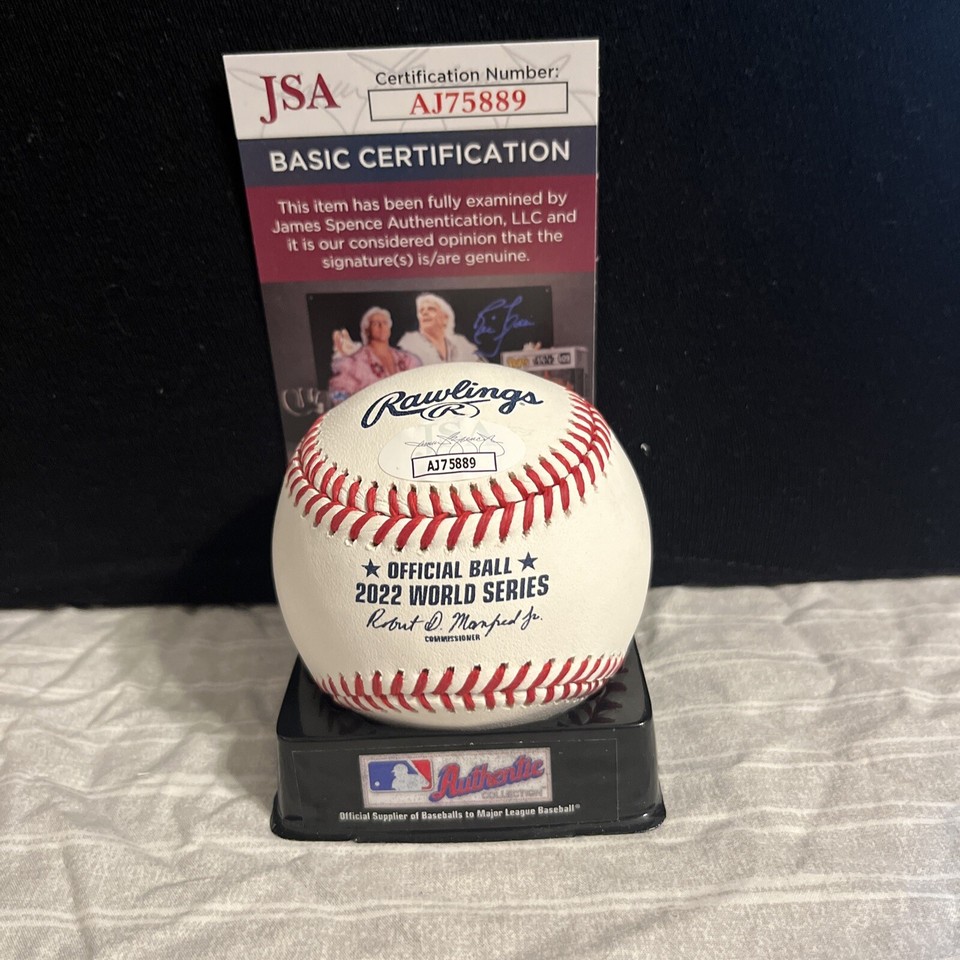 Chas McCormick Autographed 2022 World Series Baseball JSA COA | eBay