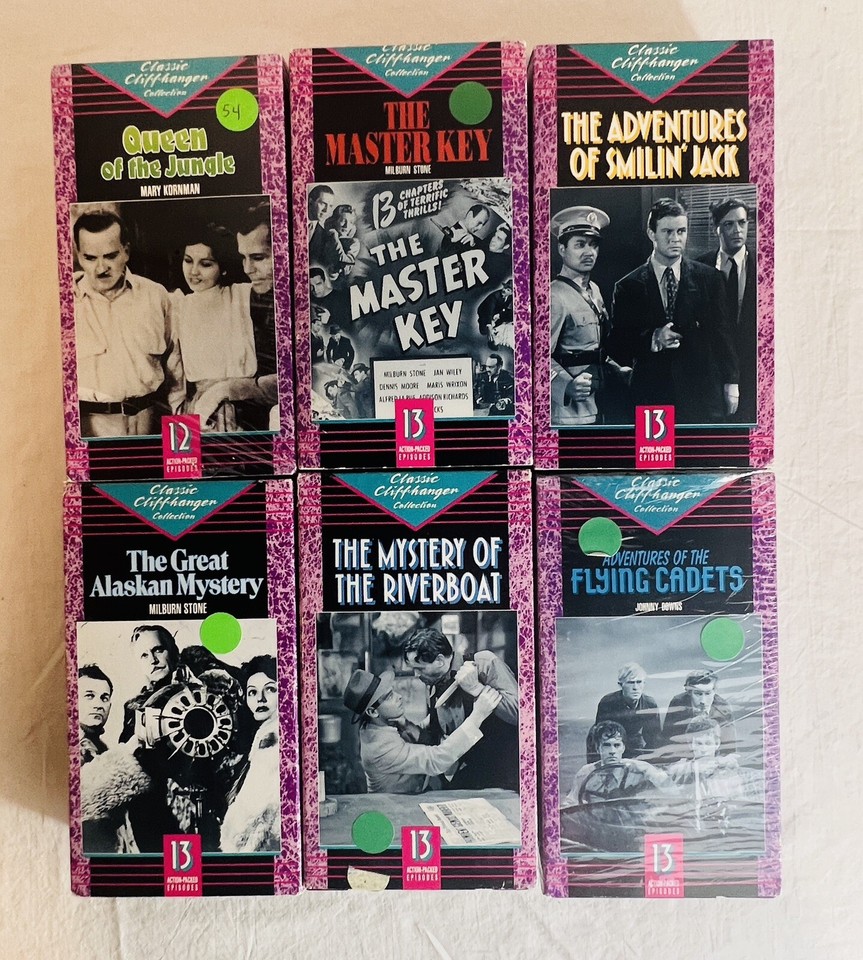 Big lot of Classic Cliffhanger Serials - 18 Double VHS Sets - Republic ...