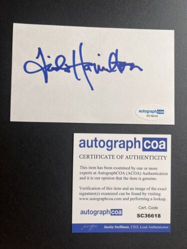Linda Hamilton Signed Index Card ACOA Autograph Actress Terminator ...