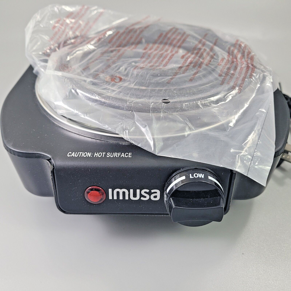 IMUSA USA GAU-80305 Electric Single Burner 1100-Watts, Black Cooktop Stove | eBay