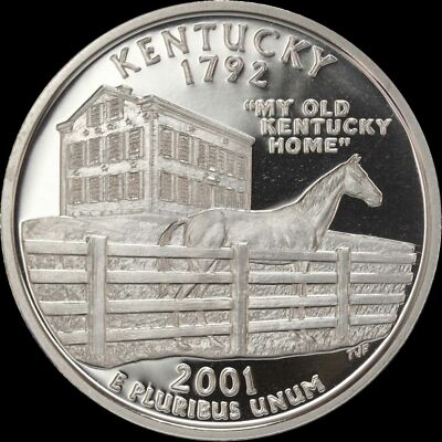 2001 S Kentucky State Quarter Gem PROOF Deep Cameo CN-Clad Coin | eBay