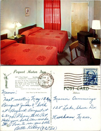 Pequot Motor Inn Brockton Massachusetts MA Postcard | eBay