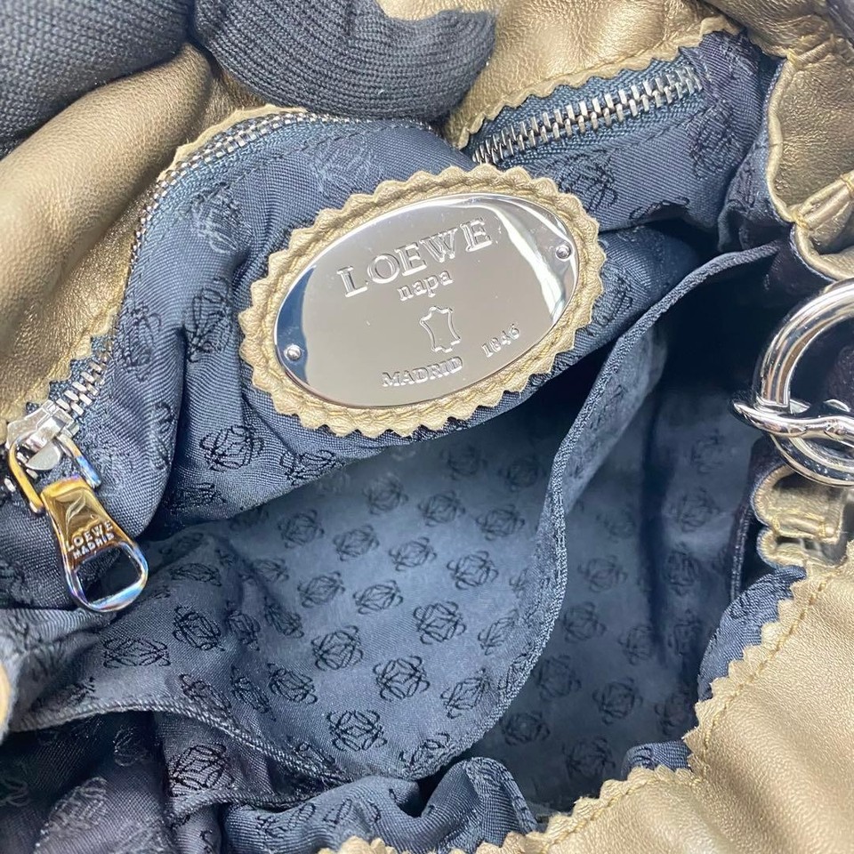 Loewe Flamenco Gold Shoulder Bag with Metallic Tassel | eBay UK