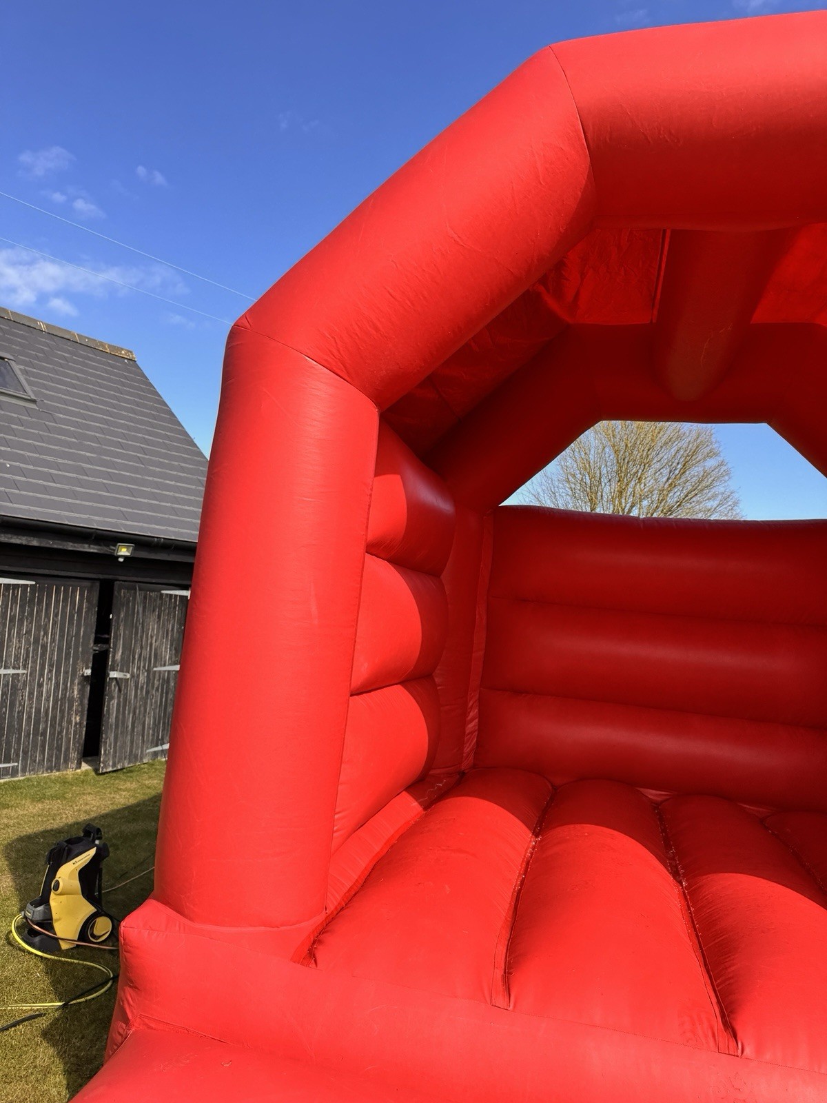 Adult Red Bouncy Castle 12ft x 15ft and blower Used | eBay UK