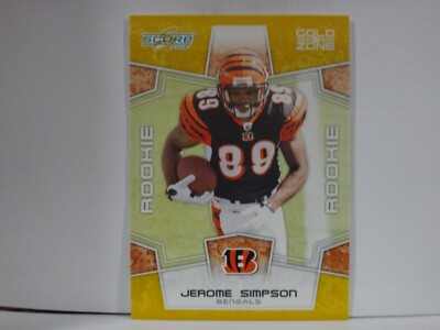 2008 Score Gold Zone Cincinnati Bengals Football Card #367 Jerome ...