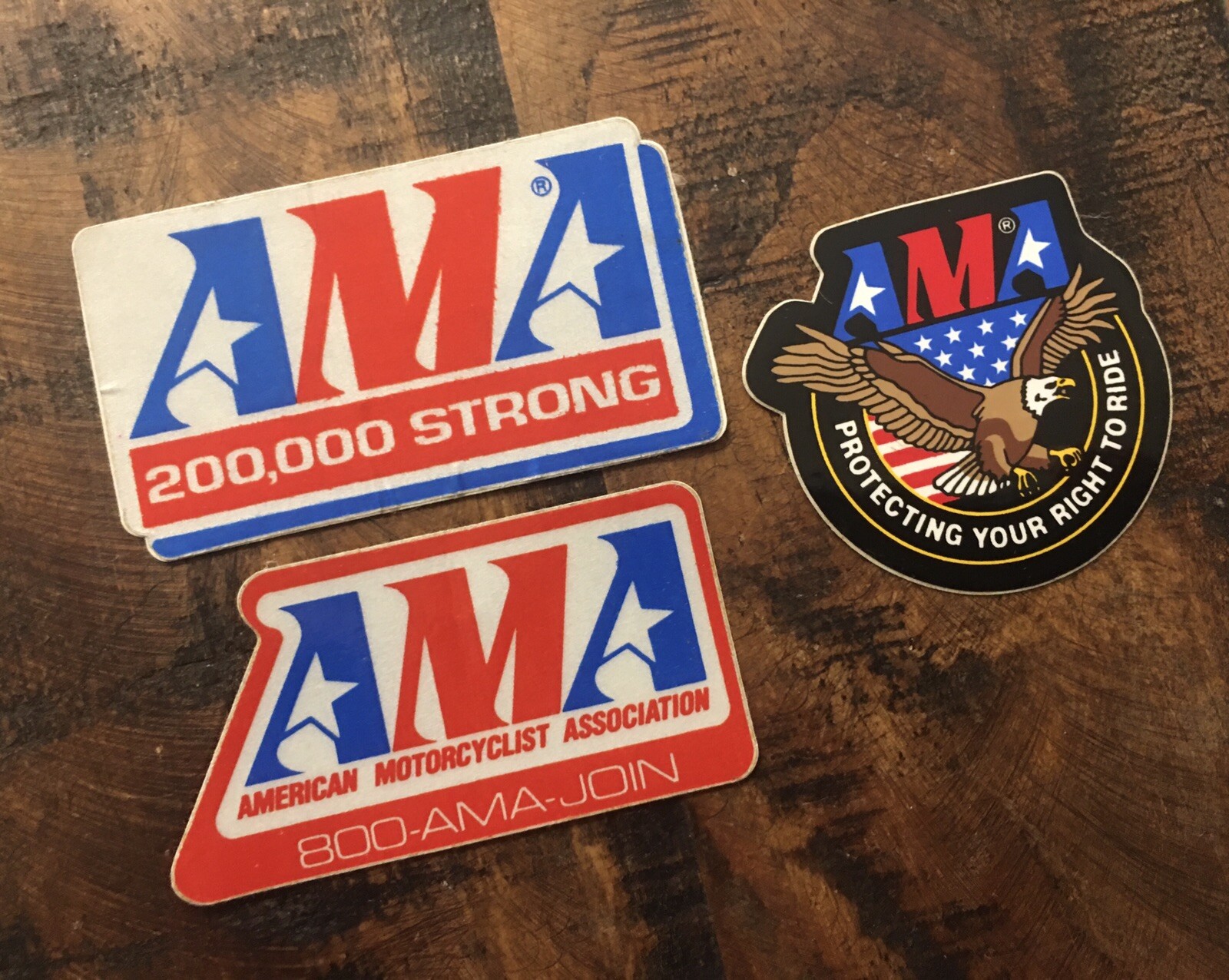 Lot 3 AMA AMERICAN MOTORCYCLE ASSOCIATION Glossy Vintage Sticker | eBay