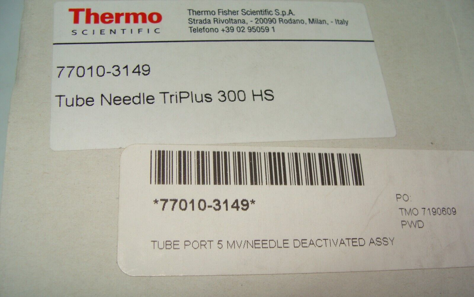 Thermo Scientific TUBE NEEDLE TRIPLUS 300 HS 1/E P/N 77010-3149 | eBay