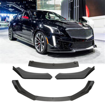 Front Bumper Lip Splitter Spoiler Carbon Style For Cadillac XTS ATS CT3 ...