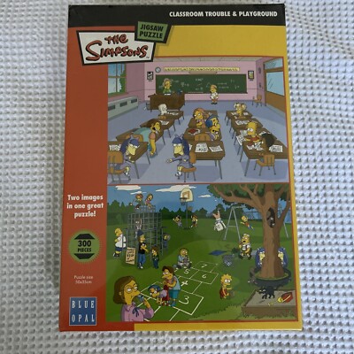 The Simpsons Classroom Trouble & Playground 300 Piece Puzzle Factory ...