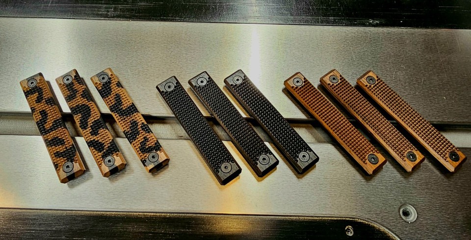 Wood M-lok & Keymod Rail Cover, MICRO DOT Texture - WALNUT, Made In USA ...