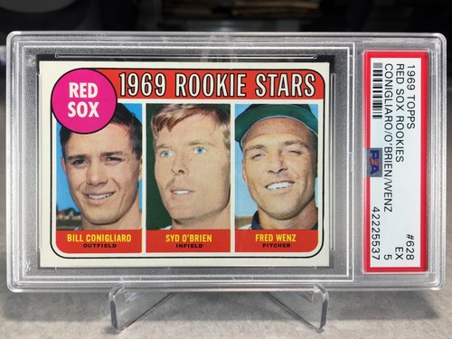 1969 Topps Red Sox Rookies Bill Conigliaro Syd O'Brien Fred Wenz #628 ...