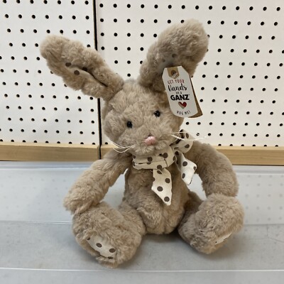 Ganz Cottonball Bunny Plush 11" Rabbit Stuffed Animal Polka Dot Easter ...