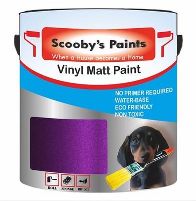 Purple Fizz Metallic Purple Emulsion Paint Vinyl Matt Finish Walls ...