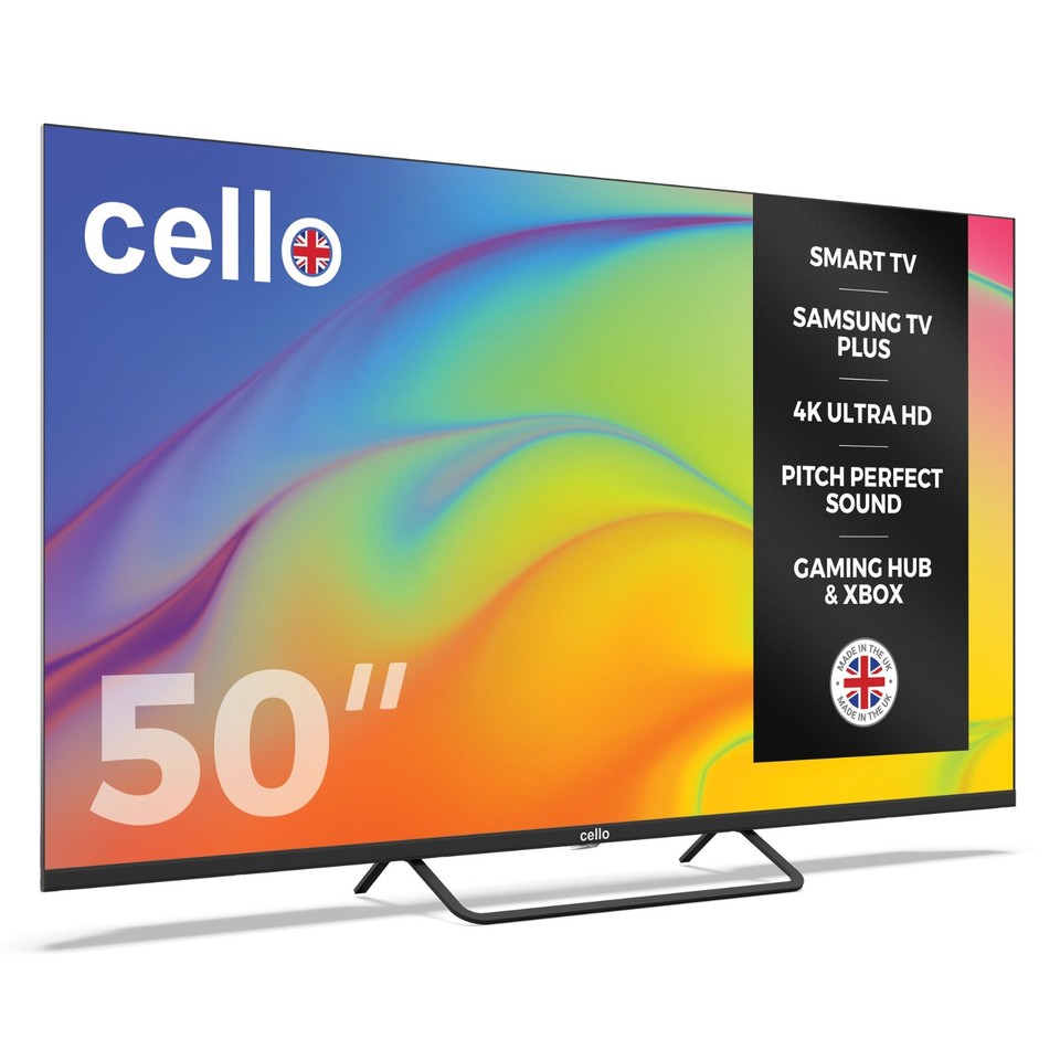 Cello C5025TZ 50 inch Smart TV 4K Freeview Freesat Cloud Gaming WiFi ...