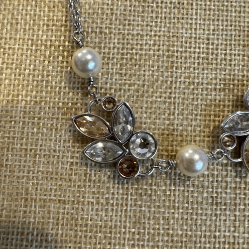 Touchstone crystal natural beauty necklace crystal golden shadow silver ...