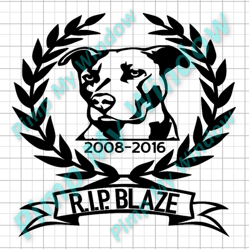 Pit Bull RIP Memorial In Loving Memory Vinyl Window Permanent Decal | eBay