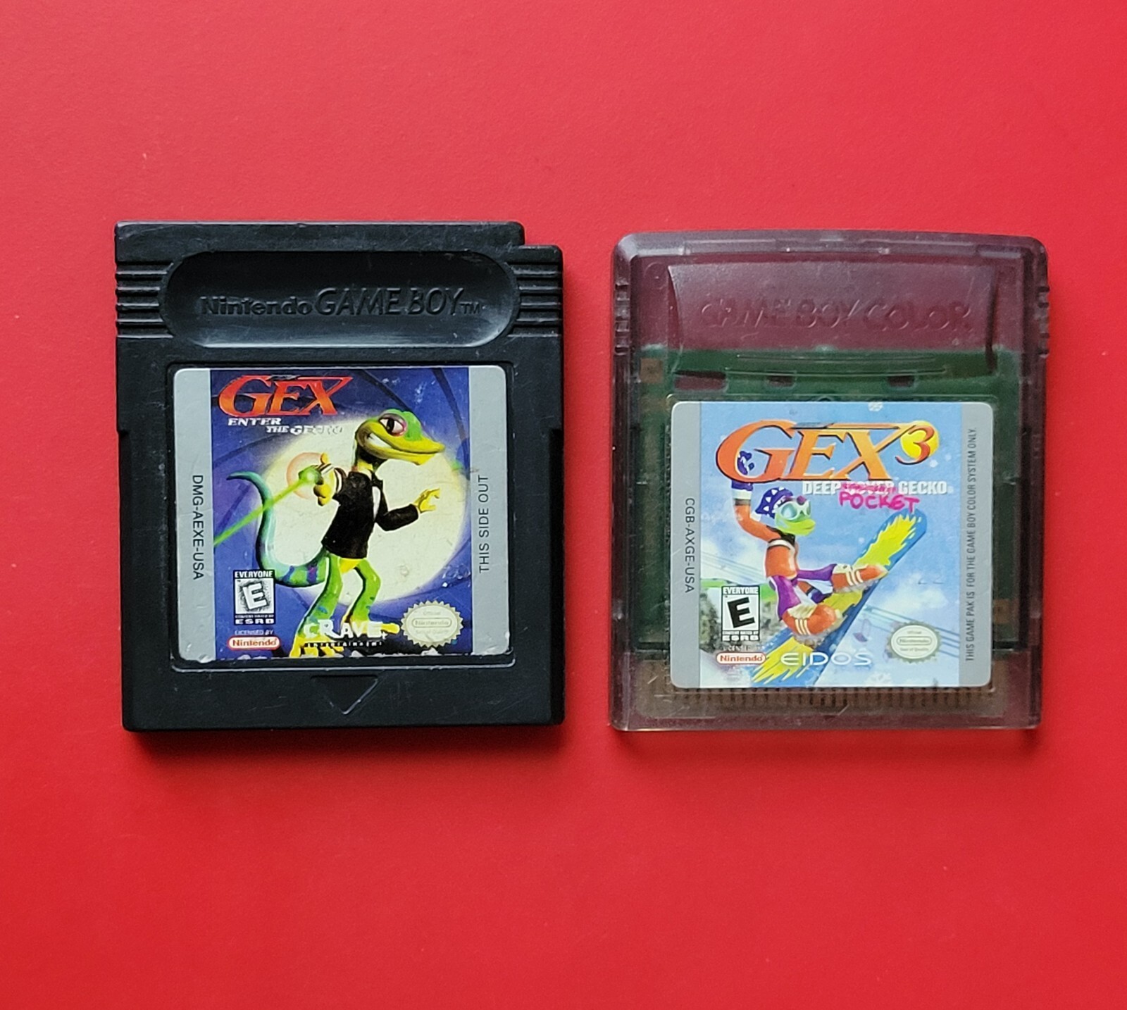 GEX Enter the Gecko + GEX 3 Deep Cover Pocket Nintendo Game Boy Color 2 ...