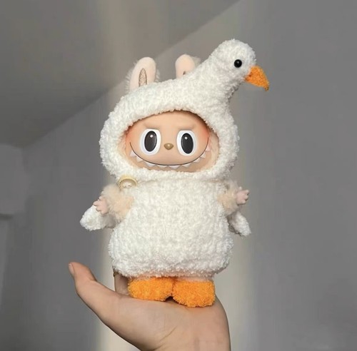 2025 New The Monsters Labubu Plush Doll Lisa White Duck Hand-knit ...