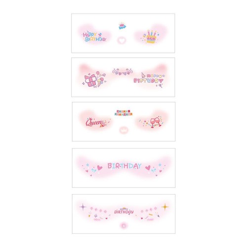 Birthday Theme Makeup Face Stickers Disposable Blusher Atmosphere ...