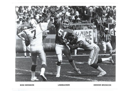 Denver Broncos Bob Swenson Linebacker Press Photo | eBay