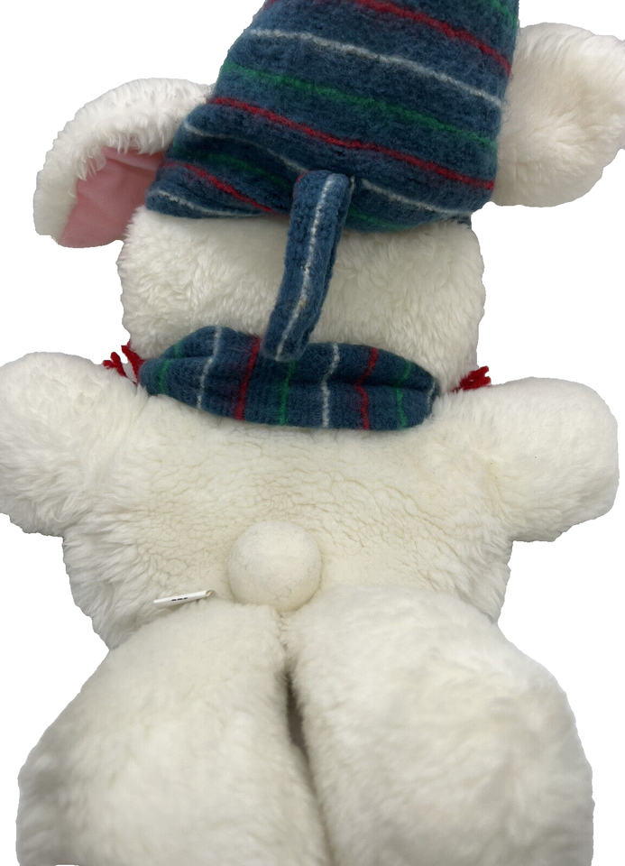 Vintage Hallmark Christmas White Bunny Rabbit Stuffables Stocking 1984 ...
