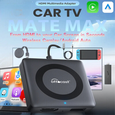 Ottocast Car TV Mate Wireless CarPlay Adapter Android Auto HDMI ...