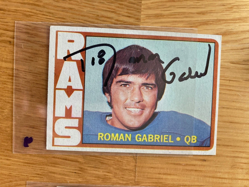 Rams Roman Gabriel signed 1972 Topps card | eBay