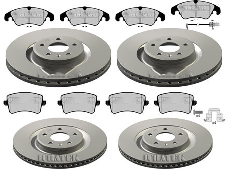 AUDI Q5 2.0 3.0 3.2 TDI TFSI FRONT & REAR BRAKE DISCS AND PADS - 345MM ...