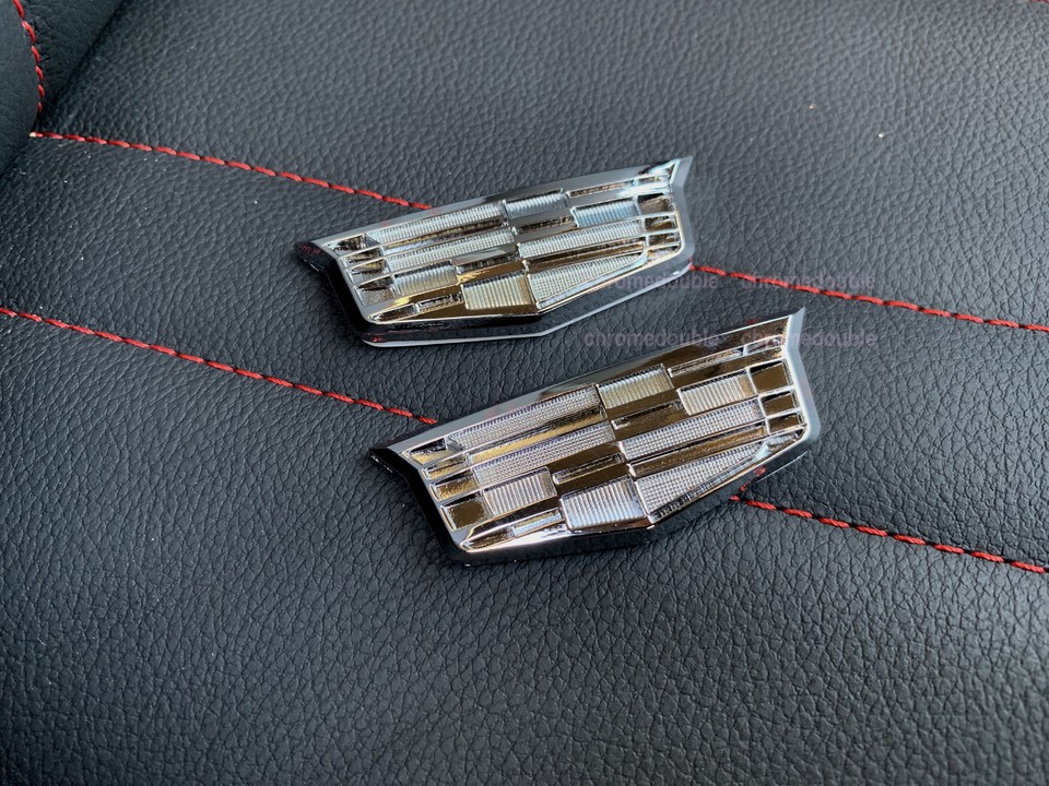 2 x 3D CadillacCrest Door Step Emblem plate Sills Badge Sticker | eBay