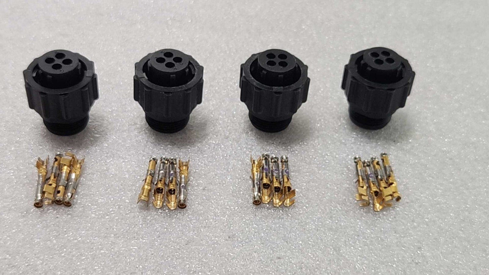 4 Pcs) Tyco Amp 206060-1 CPC Circular Connector, 66360-4 Gold Contacts ...