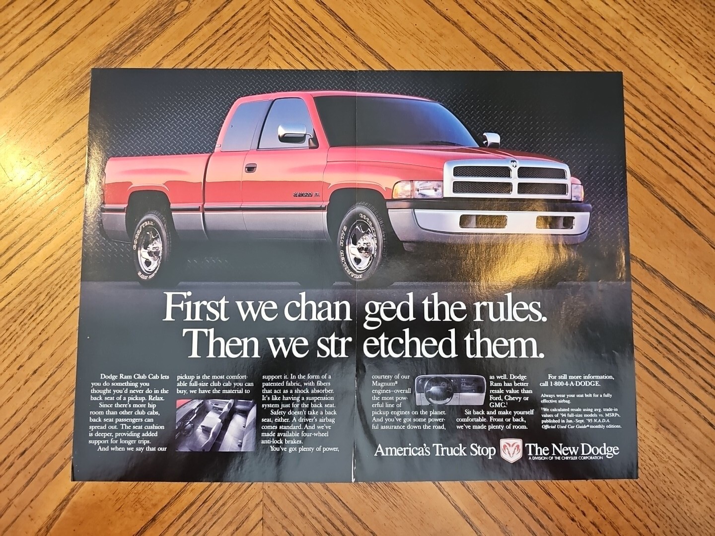 Vintage Dodge Magazine Print Ad Ram Club Cab 1996 | eBay