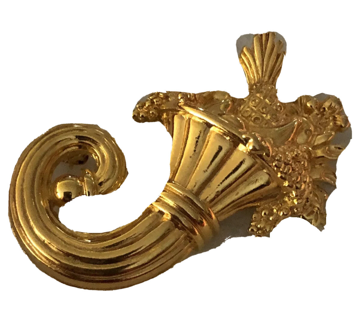 Monet Thanksgiving Horn Of Plenty Cornucopia Pin Brooch Autumn Fall ...