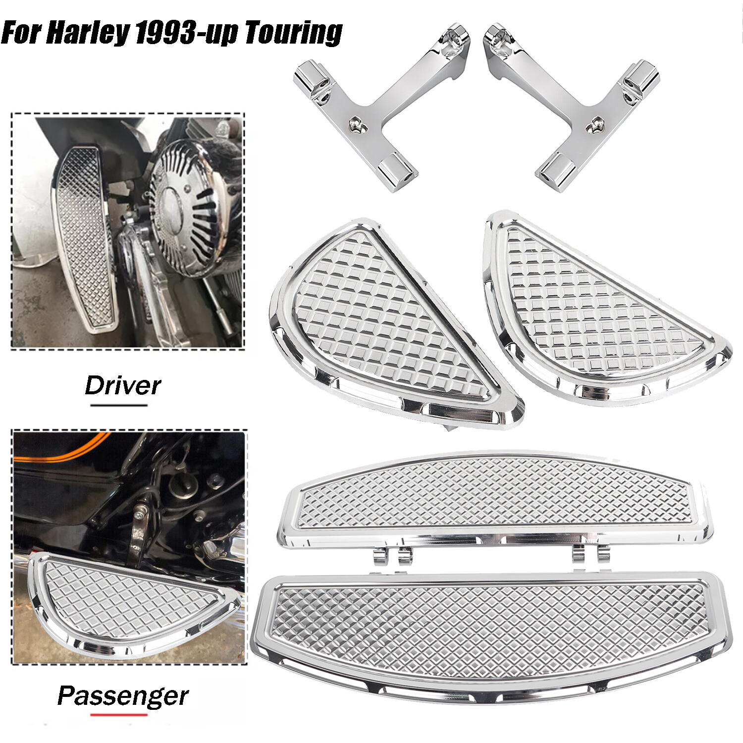 Chrome Front Rear Floorboards Mounts For Harley Electra Glide FLHTK ...