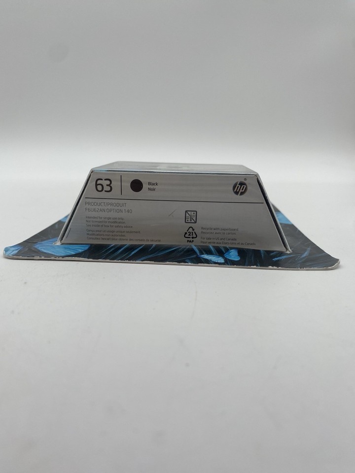 HP 63 Black Noir Ink Cartridge - New In Box | eBay