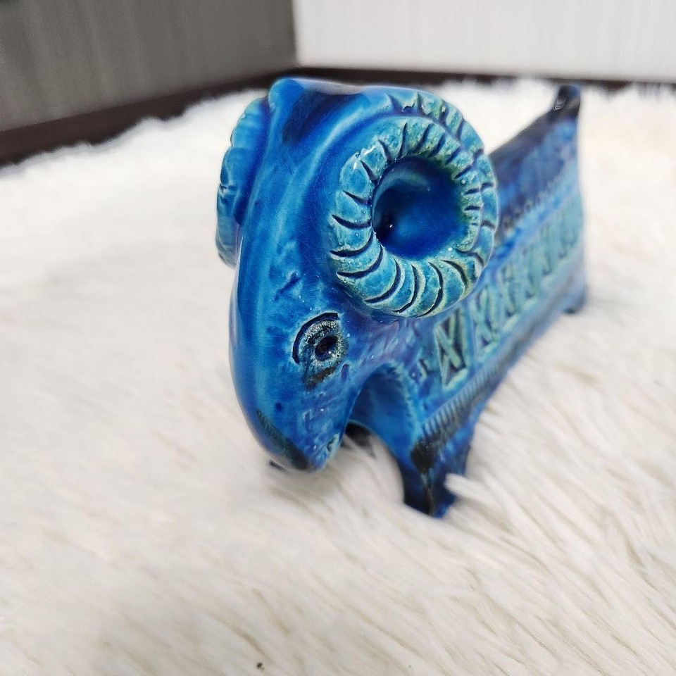 Flavia Bitossi Goat Figurine Rimini Blu Ceramic Figure Made In Italy | eBay