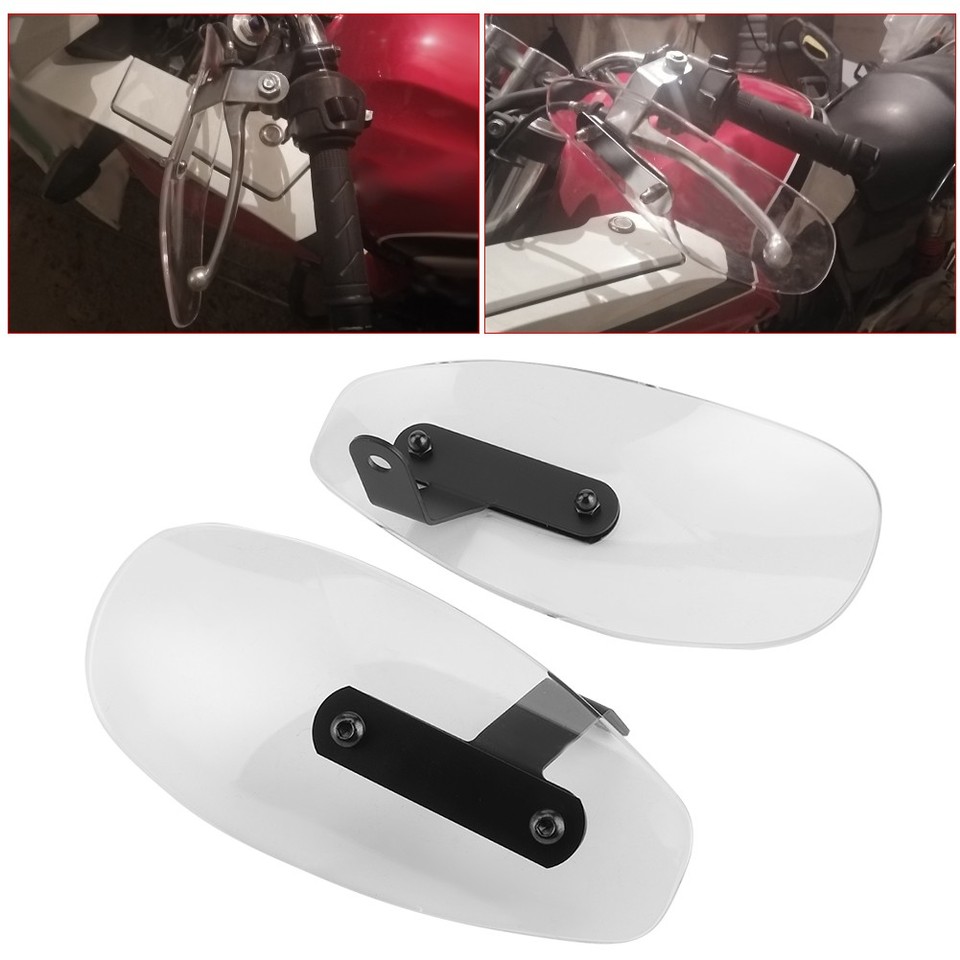 (Transparent)Motorcycle Hand Wind Guards 10mm Universal Motorcycle ...