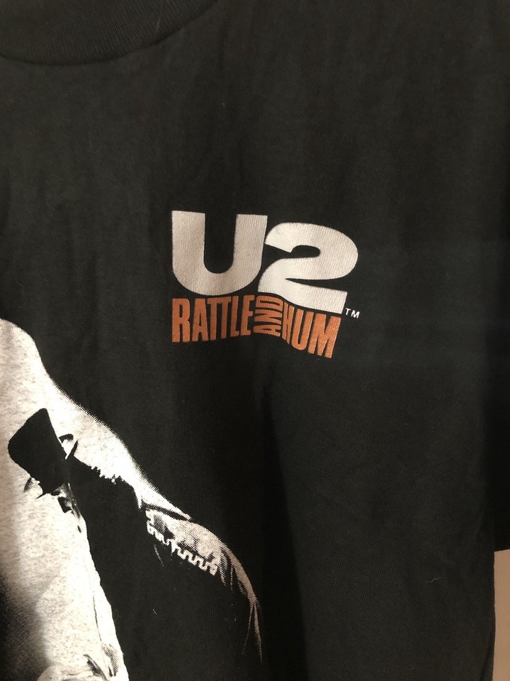 Vintage 1988 U2 Rattle and Hum Band T-Shirt NOS New Old Stock Size L ...