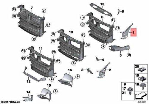 Genuine BMW X5 F15 X5 25d 25dX 28iX 30dX 35dX Trim Air Duct Right ...