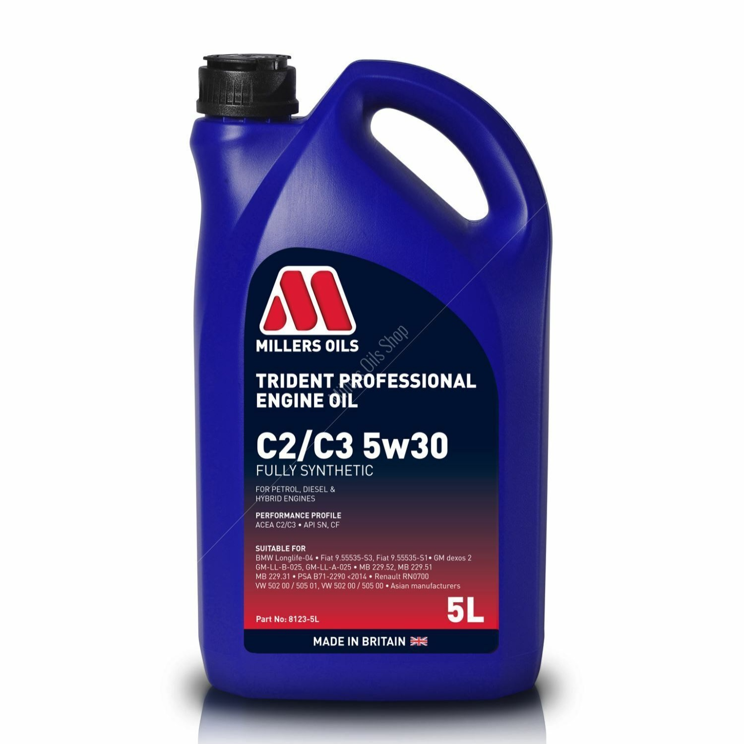 Millers Oils Trident Professional Engine Oil C2/C3 5w30 Fully Synthetic ...