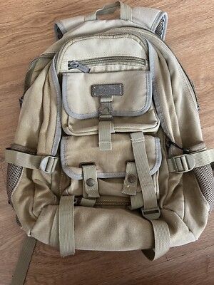 EuroSport Men Canvas Backpack Camel Brown | eBay