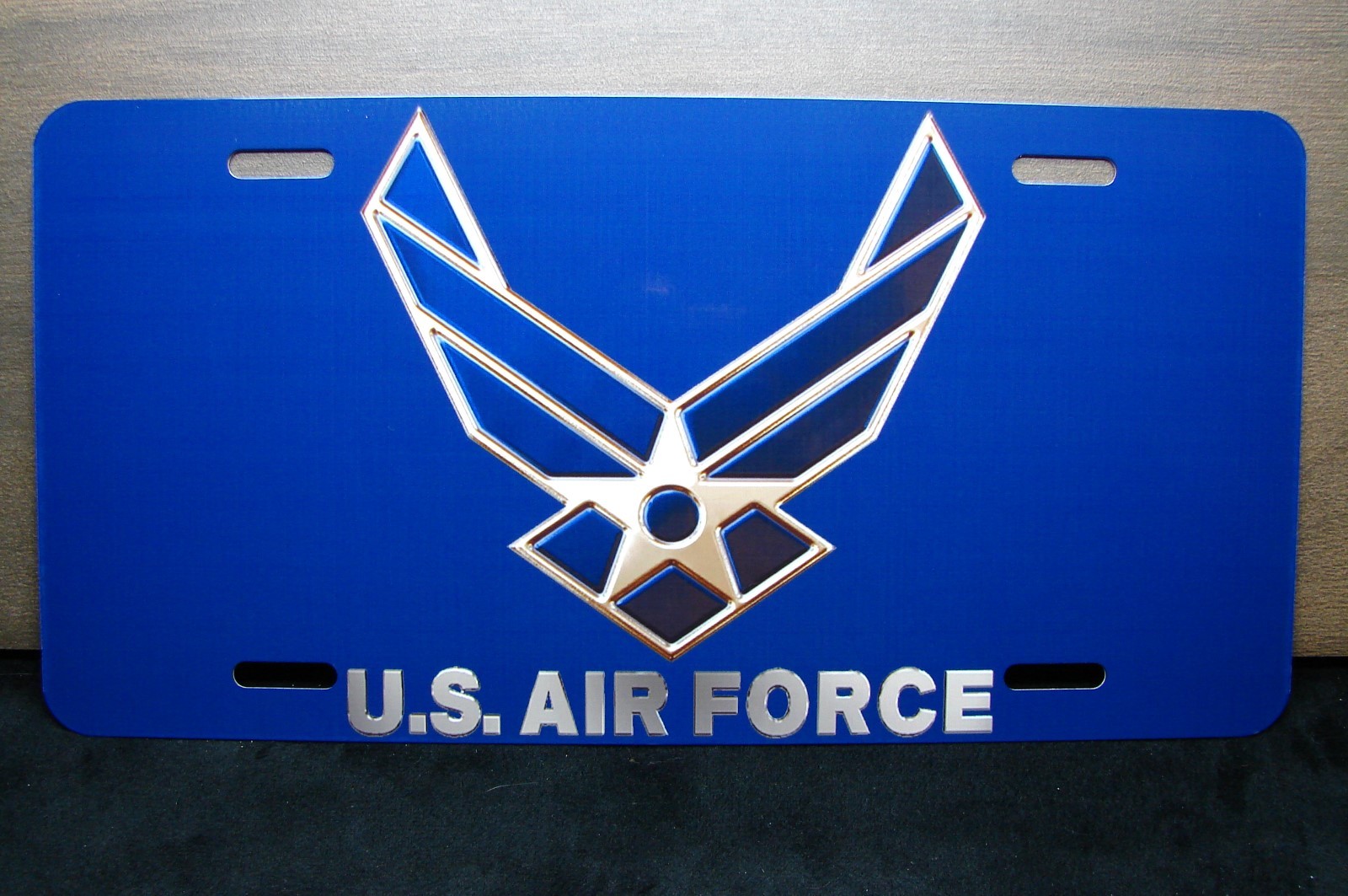 AIR FORCE METAL CAR LICENSE PLATE AUTOTAG US AIR FORCE LOGO LICENSE ...
