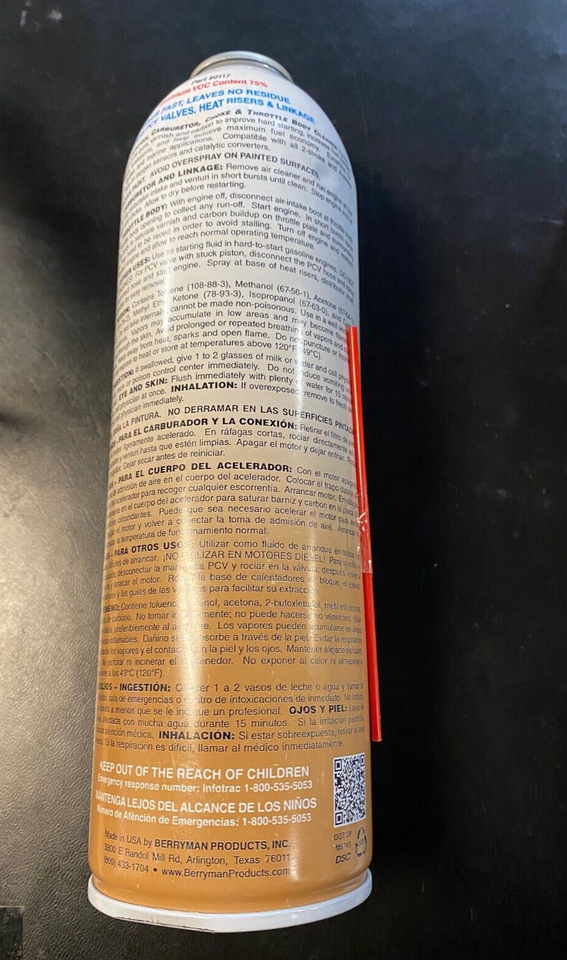 Berryman B-12 Chemtool Carburetor Cleaner (0117) | eBay