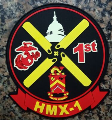 4" MARINE CORPS HMX-1 MARINE ONE HELICOPTER SQUAD HOOK LOOP PVC JACKET ...