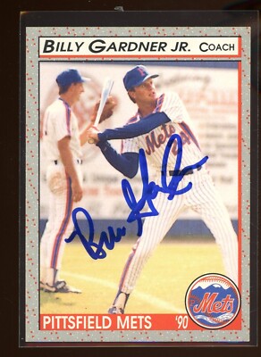 1990 Pittsfield Mets BILLY GARDNER JR Signed Card autograph auto | eBay