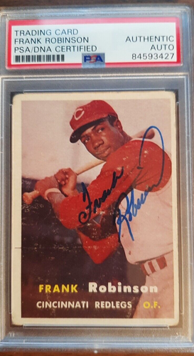 1957 Topps Autographed Frank Robinson HOF Rookie Card PSA | eBay