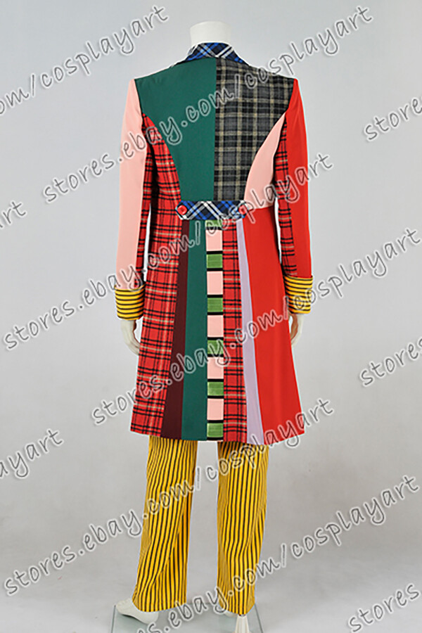 Doctor Who Cosplay Series 6th Sixth Dr Costume Colorful Lattice Stripe ...