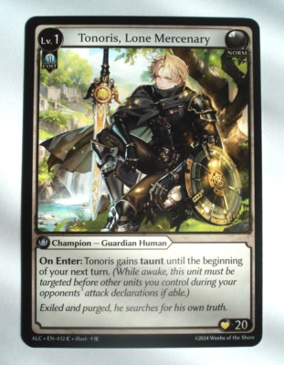 Tonoris, Lone Mercenary ALC EN-012 C Alchemical Revolution Grand ...