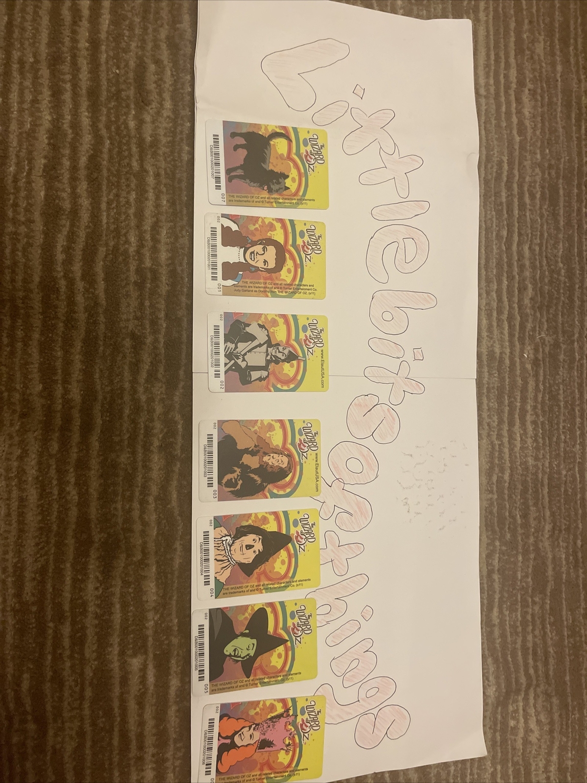 Dave & Busters Arcade Wizard Of Oz FULL SET Includes RARE Toto Card ...